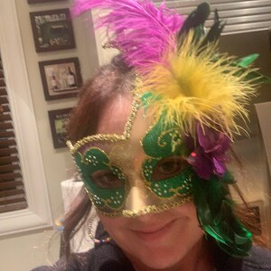 Venetian Masquerade Mask Classic Opera Stick Mask Ball Party | Etsy