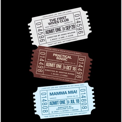 Downloadable, Digital Print, Vintage Movie Ticket Souvenir ...