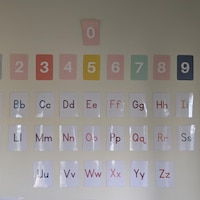 Rainbow Alphabet Poster, Handwriting Chart Print, Educational Wall Art ...