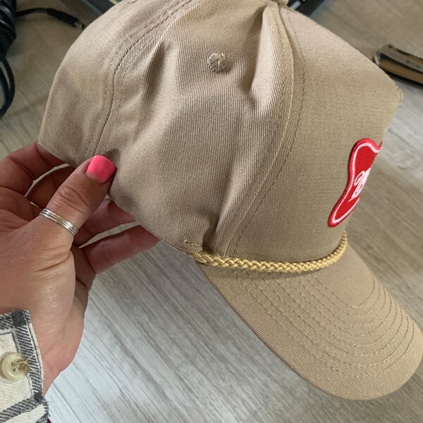 Duck Season Hunter Beige & Brown Hat, Funny Hat, Rope Mesh Back Hat ...