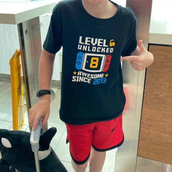 Level 8 Unlocked Svg 8th SVG PNG JPEG Cricut or Silhouette Cut File - Etsy