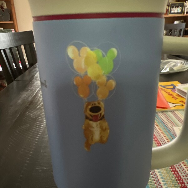 Dug Mickey Balloon Transparent Laptop Sticker/ up Pixar Disney Decal ...
