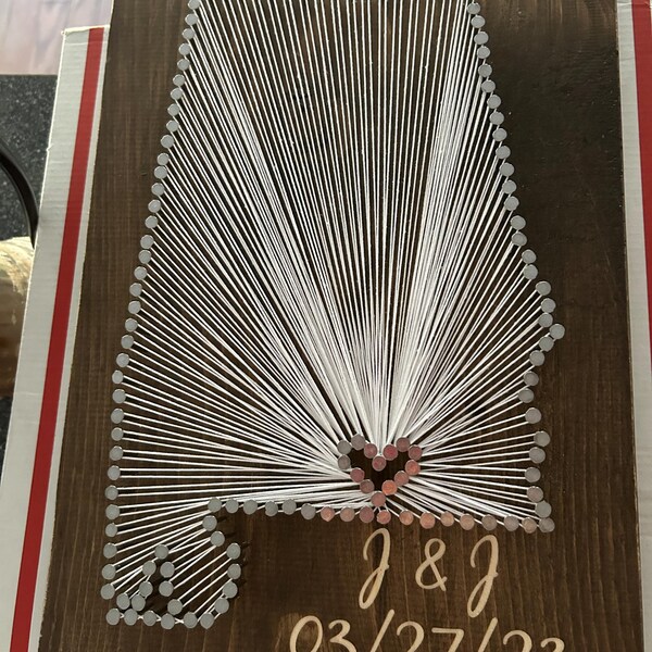 North Carolina String Art, North Carolina Decor, State String Art ...