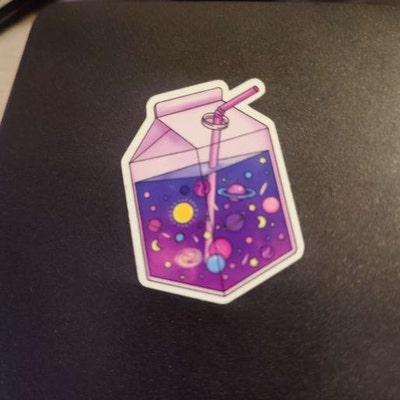 Pink Kawaii Cosmic Space Planets Boba Tea Pin Badge - Etsy