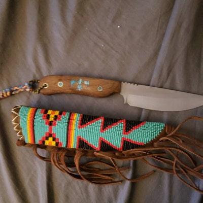 Custom Buck Ranger 112 Lockback Knife With Custom White Mop/obsidian ...