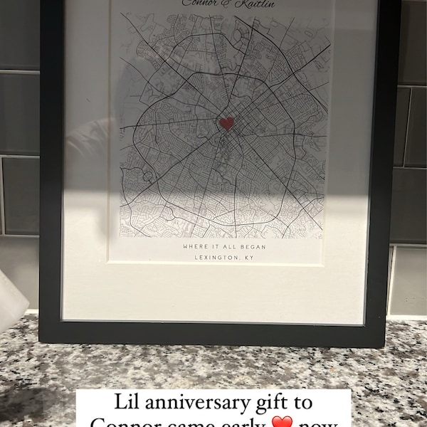 Anniversary Gifts,where It All Began,where We Met Map,custom Map Print ...