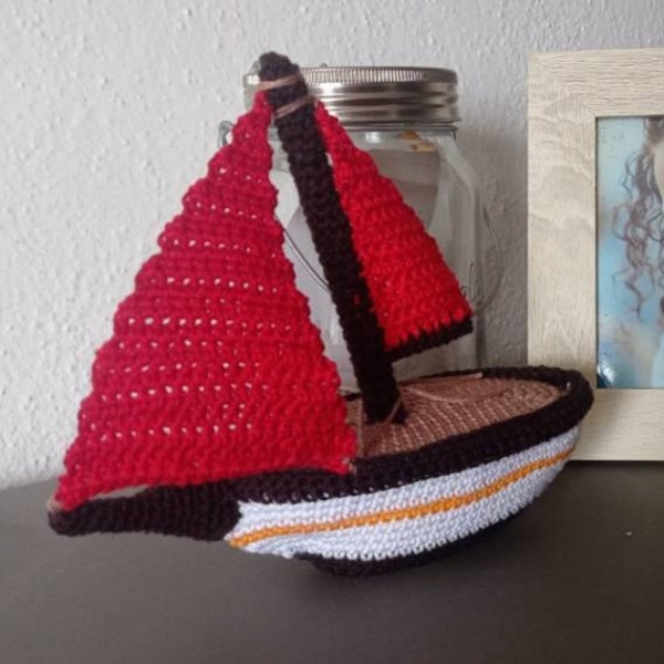 Crochet Sailboat, Amigurumi Marine Vessel, Pattern Boat, Pdf Tutorial ...