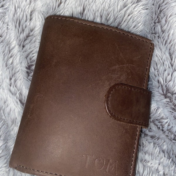 Valentines Gift Leather Wallet Men Personalized Gift for Him, Handmade ...