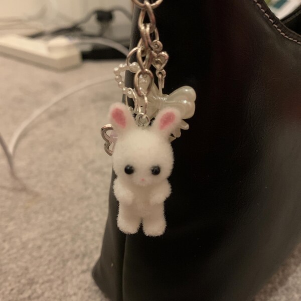 Handmade Cow and Milk Bottle Keychain Calf, Strawberry, Milkshake ...
