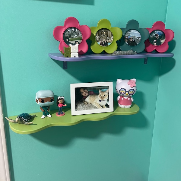 Wavy Shelf | Squiggle Shelf | Funky Decor | Maximalist | Pastel Shelves ...