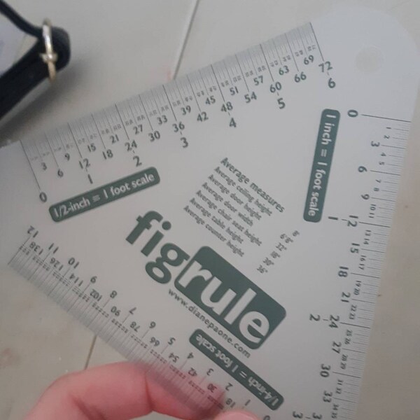 Dollhouse Miniature Scale Ruler / Converter Automatic Measuring Tool ...