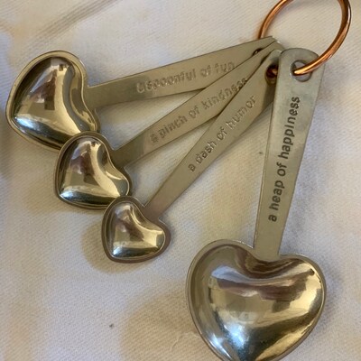 Beehive Heart Quotes Metal Measuring Spoons, Tablespoons, Teaspoons ...