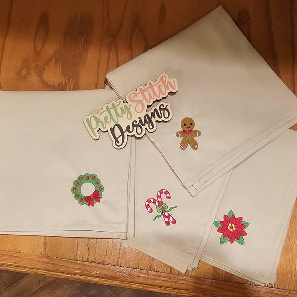 Set Mini Christmas Embroidery, Set Christmas Embroidery, Mini Christmas ...
