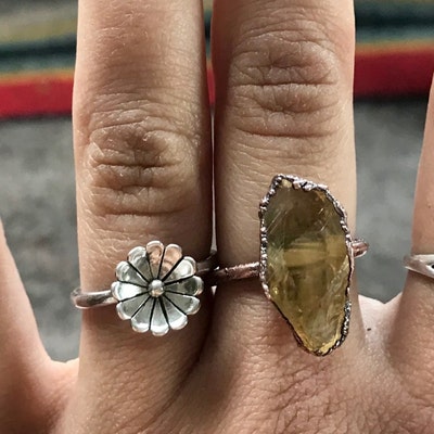 Sterling Silver Flower Ring Sterling Silver Ring Silver Stacking Rings ...