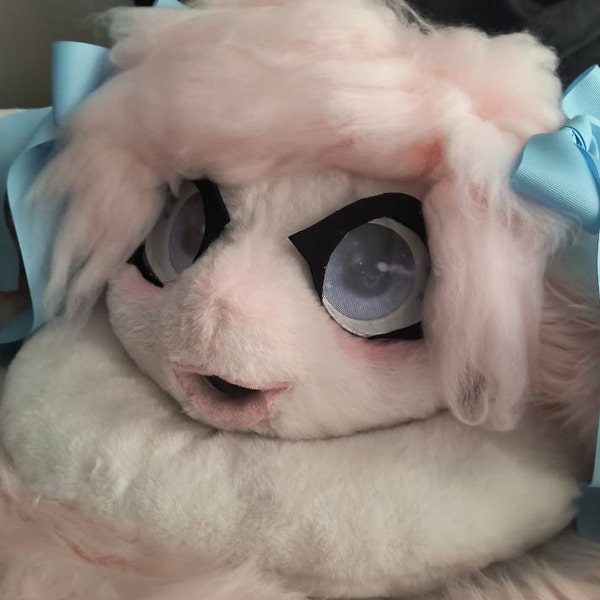 Dotted Eyes Head Base Furry Fursuit, PLA 3D Print Cosplay, PLA 3D Print ...