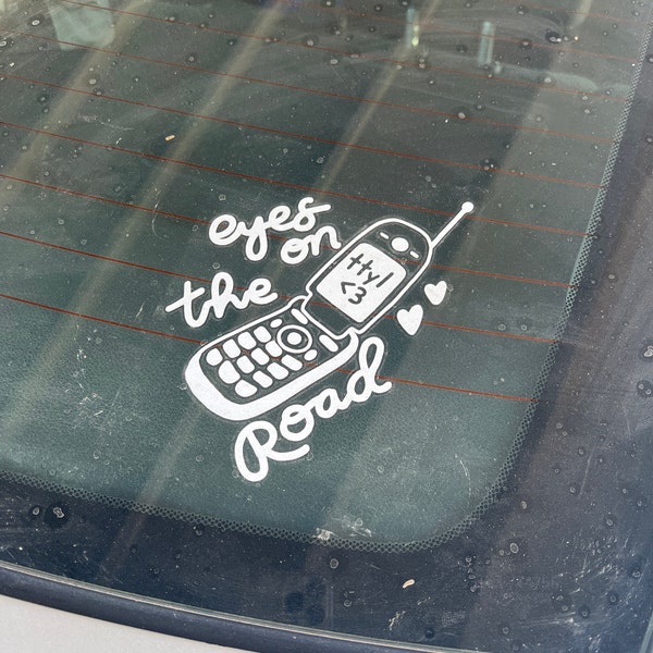 Eyes on the Road Cute Cellphone Bumper Sticker Vinyl Decal - Etsy