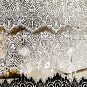 Beautiful Blue Flower Embroidered Lace Fabric Soft Mesh Fabric Dress ...