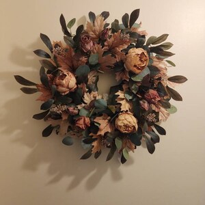 Year Round Greenery Wreath for Front Door With Seeded Eucalyptus ...