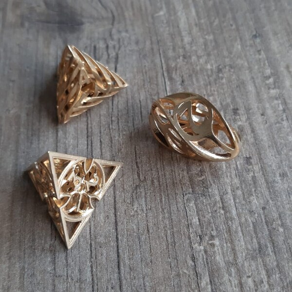 Botanical Mini Dice Set With Decader in Sterling Silver - Etsy