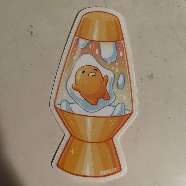 Egg Lava Lamp Sticker - Transparent Stickers - Depressed Egg - Etsy