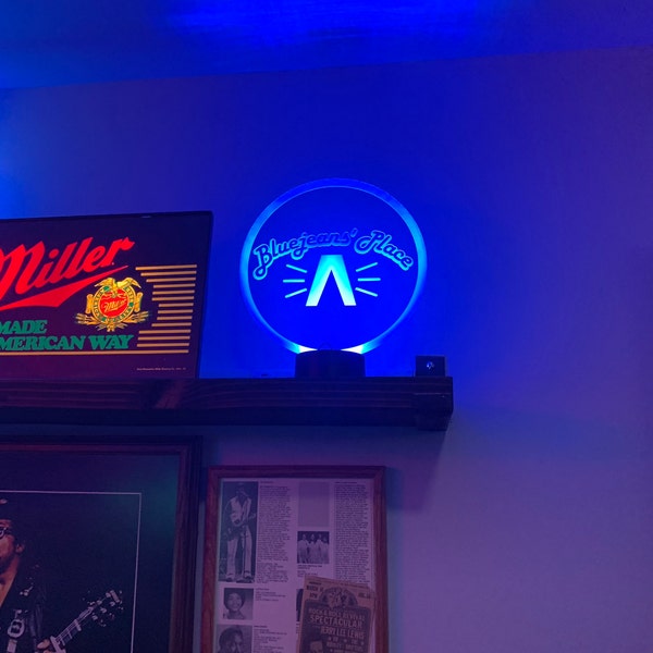 Laser Engraved LED Light up Display/sign, Custom Night Light, Desk Lamp ...