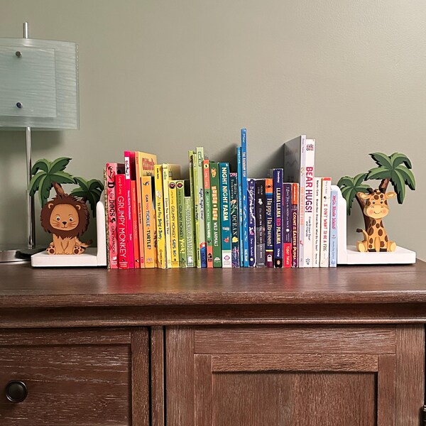 Bookends, Forest Animal Bookends,woodland Animals, Nursery Decor, Hand ...