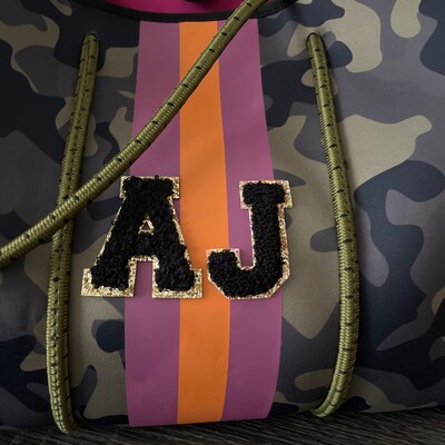 Glitter Varsity Chenille Adhesive Letter Patches - Etsy