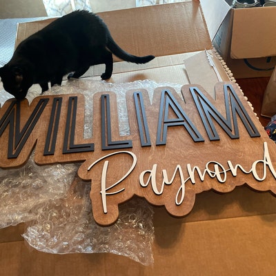 Small Name Sign Nursery Name Sign Wood Cutout Name Sign - Etsy