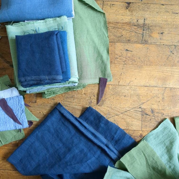 Linen Scraps Bundle, Natural Linen Fabric Remnants for Craft Projects ...