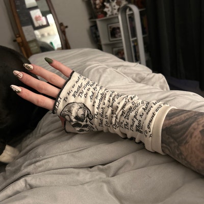 Peter Pan Writing Gloves Fingerless Gloves, Arm Warmers, J.M. Barrie ...