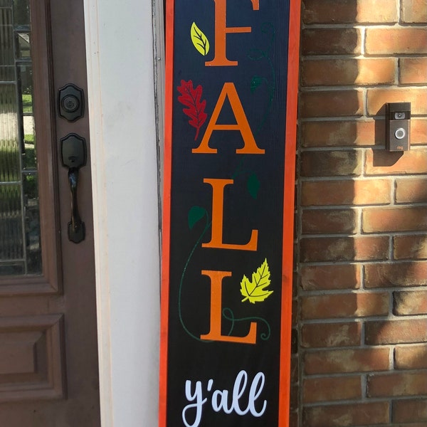 Happy Fall Y'all Vertical Sign SVG Cut File. for Personal and ...