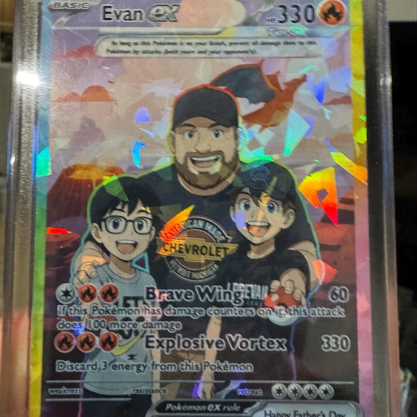Custom Pokemon Card, Print Your Own Card, Holographic Custom Cards ...