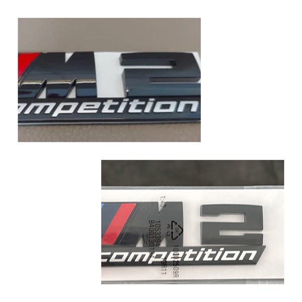 Bmw M6 Set, 2 X M Emblem for the Fenders (45 X 15 Mm) + M6 Trunk, Black ...