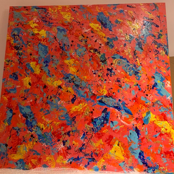 Abstract Jackson Pollock Inspired Art, Jackson Pollock Large Artwork ...
