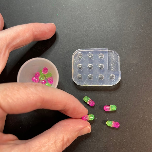 Capsule Pill Silicone Mold-pill Resin Mold-pill Earrings Mold-pill ...