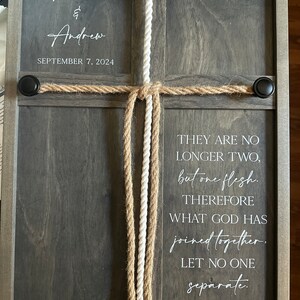 A Cord of Three Strands Unity Ceremony Braided Cross Sign With Custom ...
