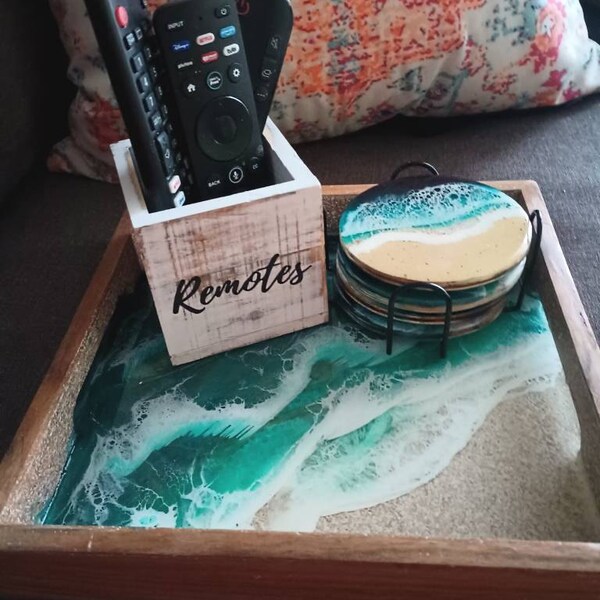 Ocean Wave Art Tile. Beach Vibe Style, Coastal Living. Wall and Home ...