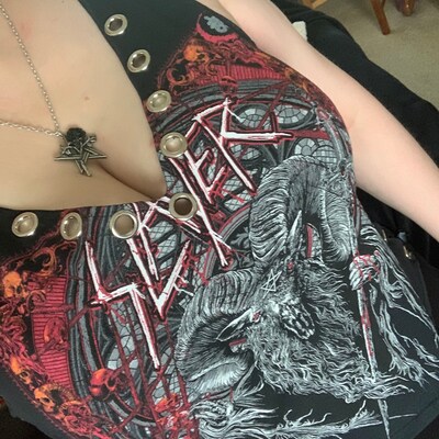 Megadeth Lace up Band T Shirt Dress Day Raven Clothing - Etsy