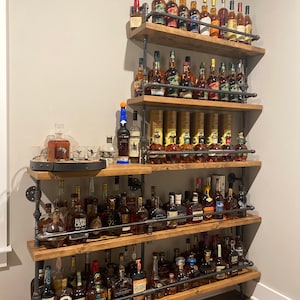 Wall Shelf Gold Pipe Painted Wood Pipe Shelving Unit Wood | Etsy