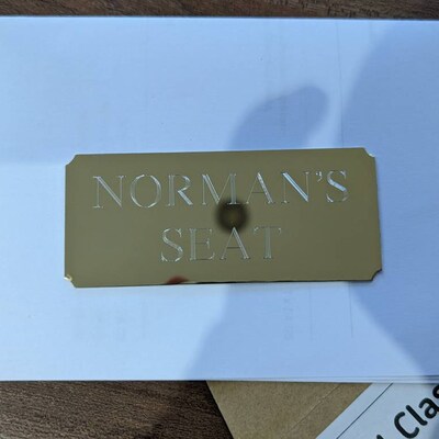 Engraved Plate Gold or Silver Self Adhesive Engraved Plaque - Etsy