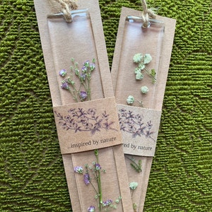 Personalized Resin Bookmark. Forget-me-not Flowers. Graduation Gifts ...