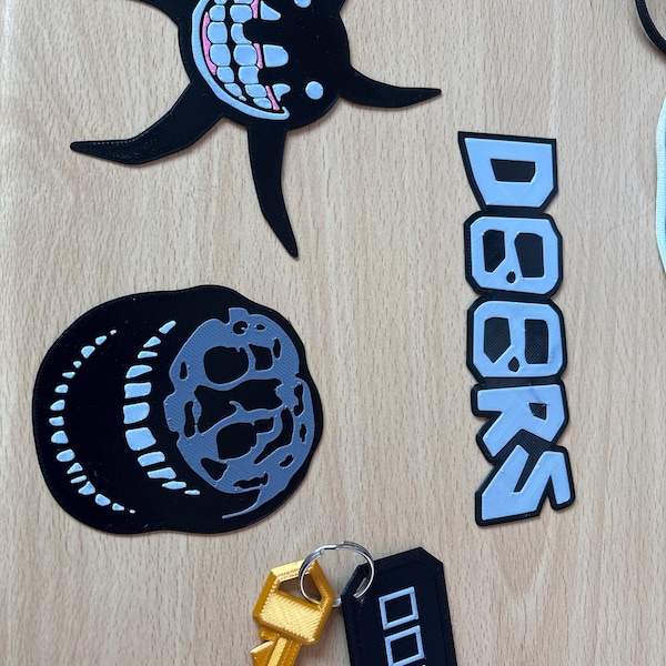 Roblox Doors Inspired Room Key Toy / Keyring / Keychain / Bag Zip Tag ...