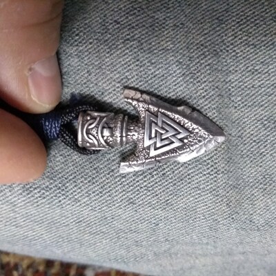 Viking Necklace Odin's Spear Gungnir With Valknut Norse Pendant Gift ...