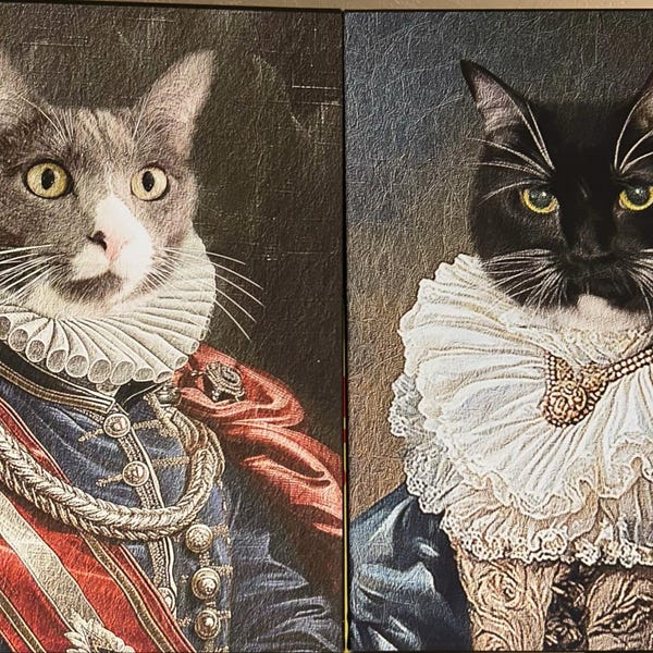 Custom Royal Cat Portrait Renaissance Cat Painting Royal Dog Portraits ...