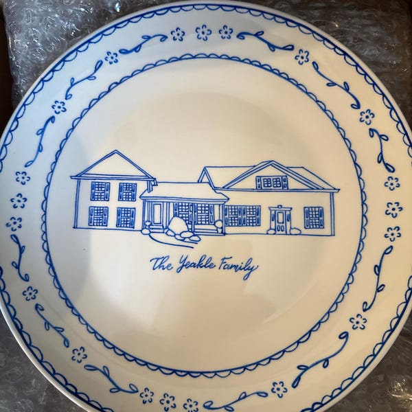 Personalized House Plate - Etsy