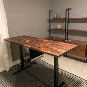 Butcher Block Walnut Desk Top 25 and 30 Wide Tops, Many Legnths ,sit ...