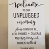 Unplugged Wedding Sign - Unplugged Ceremony Sign - Vertical Wooden ...