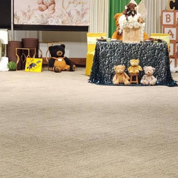 TEDDY BEAR BACKDROP Boho Bear Balloons Pampas Grass Baby Shower ...