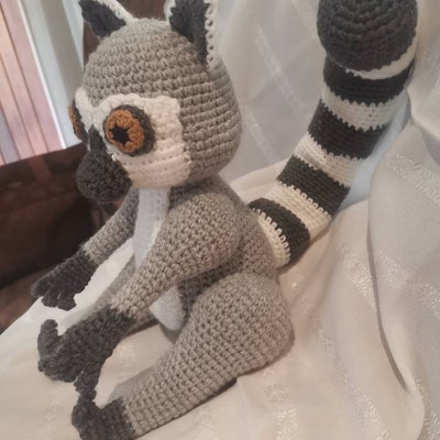 CROCHET PATTERN Lester the Lemur Crochet Amigurumi Stuffed Animal Plush ...
