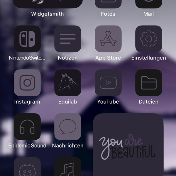 Deep Purple App Icons, iPhone Theme Pack, Aesthetic App Icons, Art ...